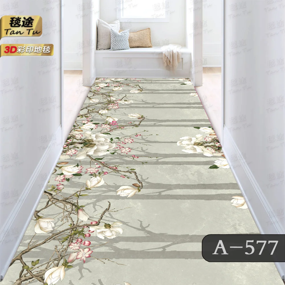 Minimalist Geometry Long Corridor Carpet Banquet Hall Stairs Passageway ...