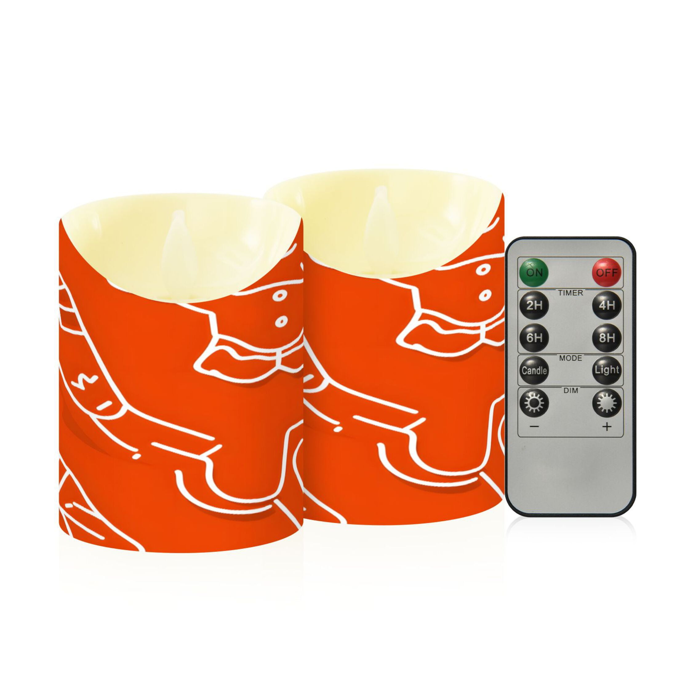Minimalist Gingerbread Man Flameless Candles 2 PCS with Remote ...