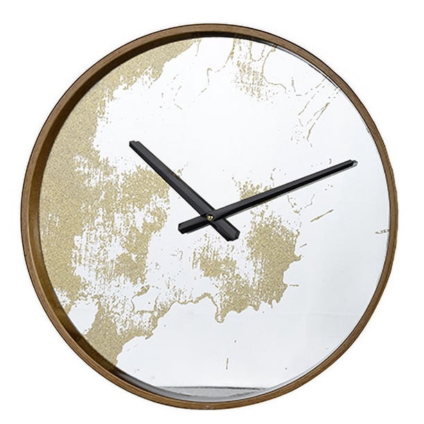 Minimalist Gold Wall Clock, White and Gold - Walmart.com