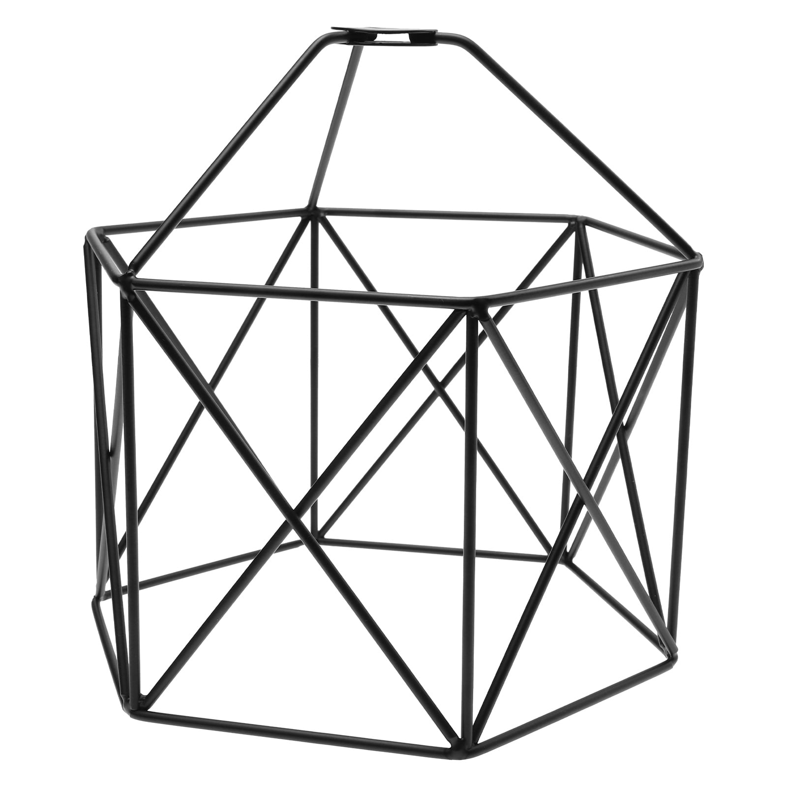 Black Iron Hexagon Lamp Shade for Ceiling Lamp Minimalist Vintage Light ...