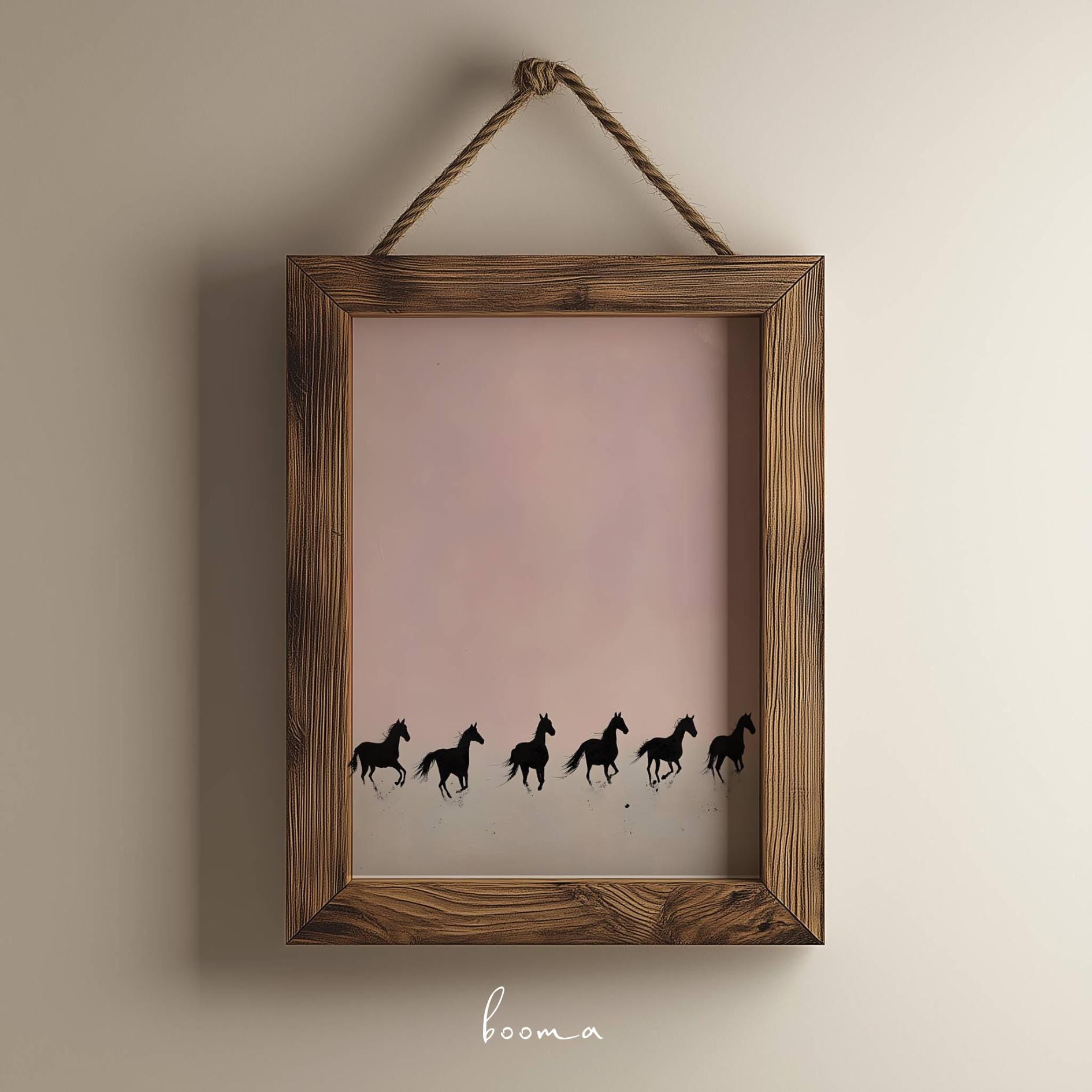 Minimalist Horse Art Print: Modern Equine Poster UNFRAMED Poster, Wall ...
