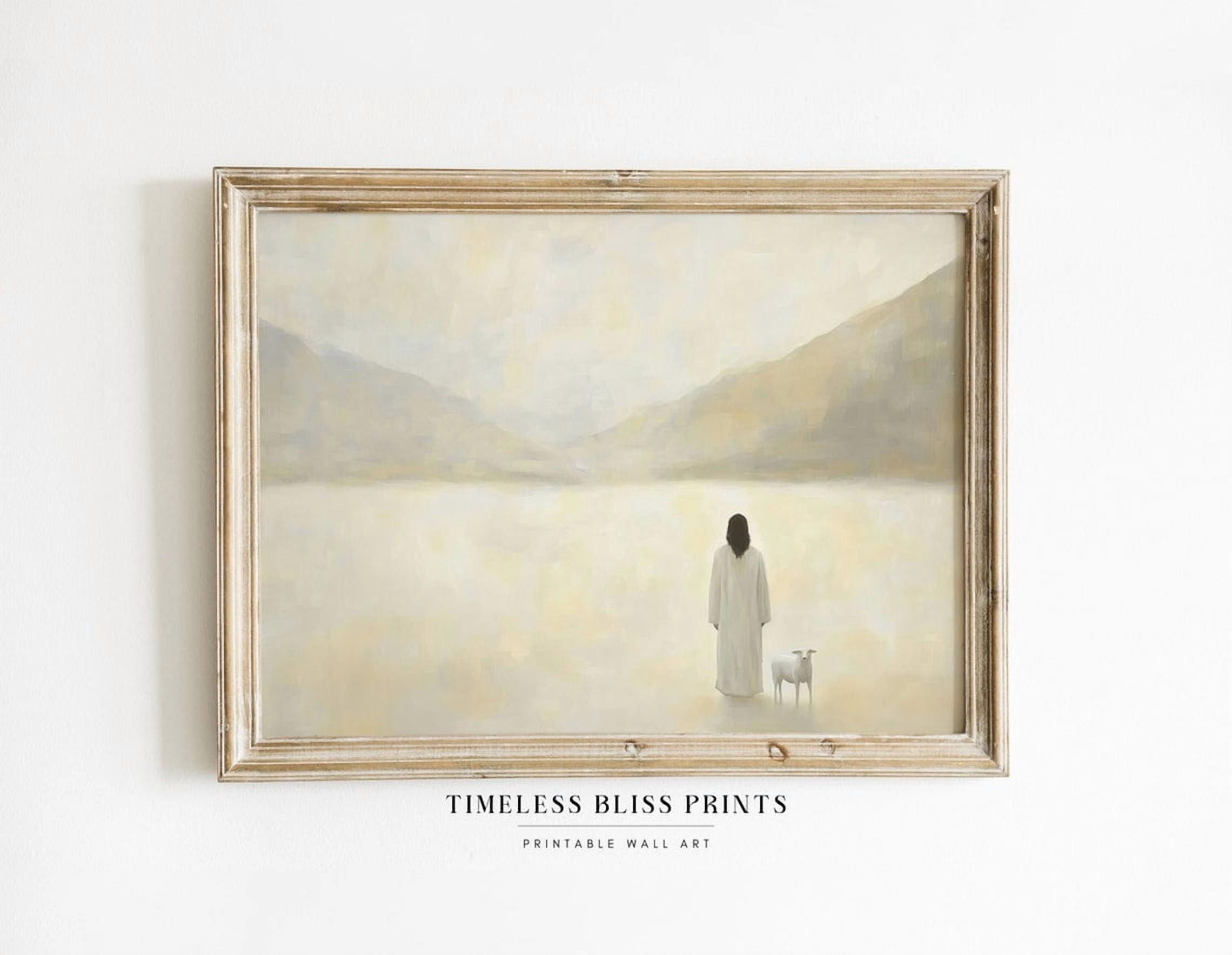 Minimalist Jesus Lost Lamb Print Jesus Leaves the 99 Printable ...