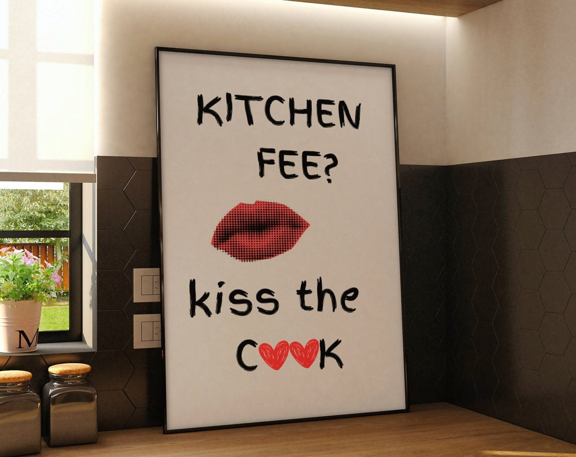 Minimalist Kitchen Print, Aesthetic Wall Decor, Cooking S, Kitchen ...