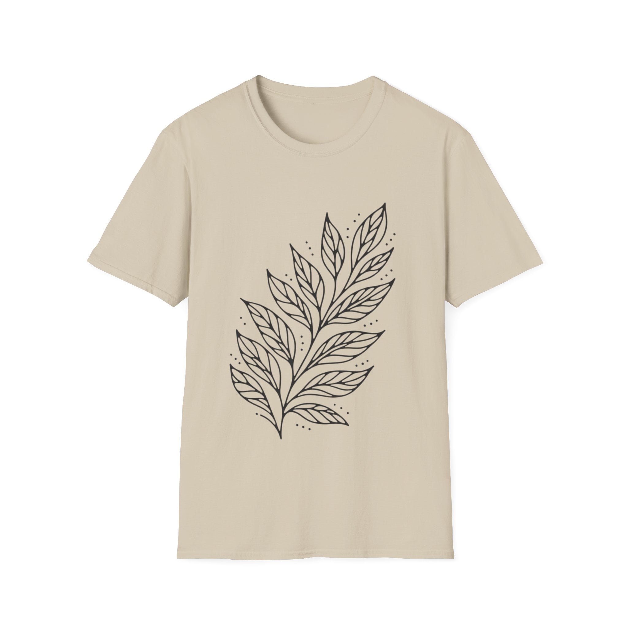 Minimalist Leaf Design Tee - Customizable in 7 Stunning Colors ...