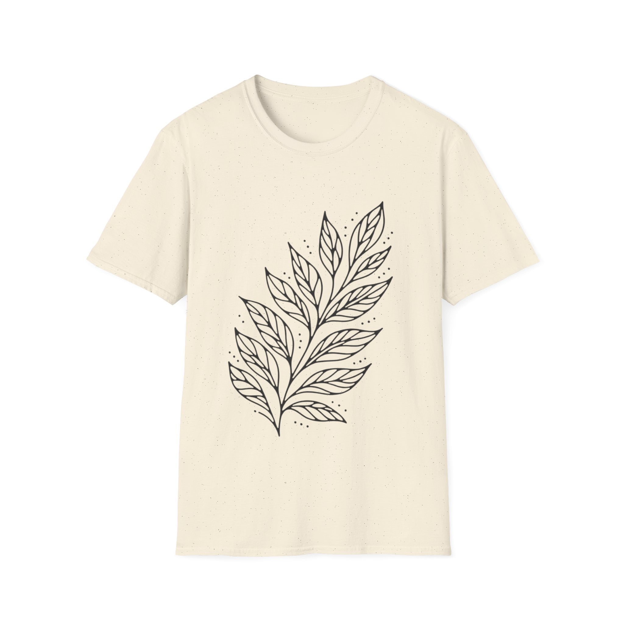 Minimalist Leaf Design Tee - Customizable in 7 Stunning Colors ...
