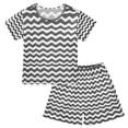 Minimalist Line Art Summer Pajama Set Soft Cotton Short Sleeve ...