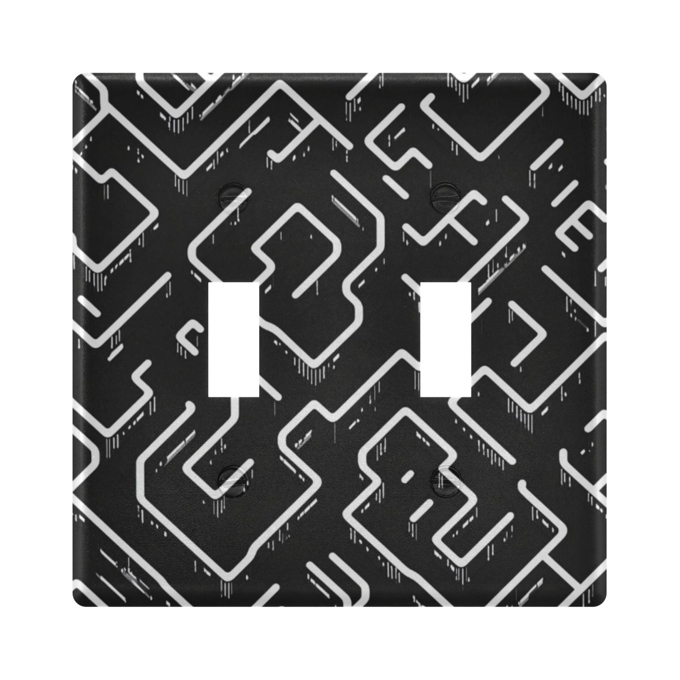 Minimalist Lines Pattern Fireproof Switch Plate with Rounded Edges 3 ...