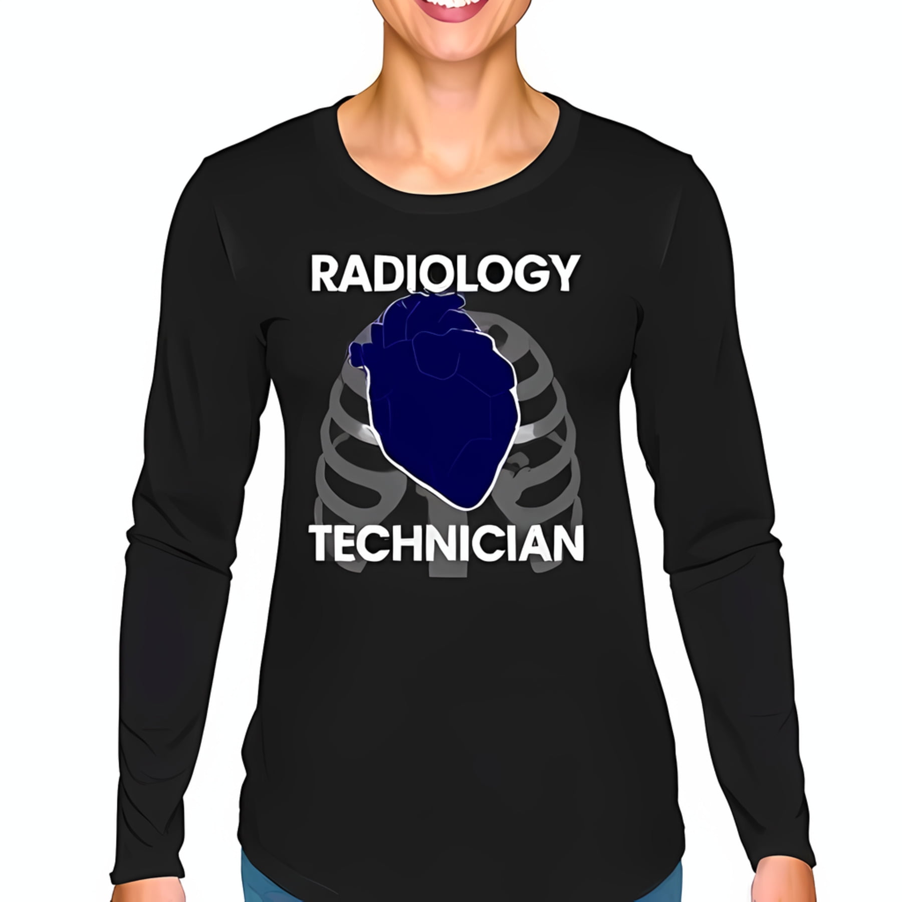 Minimalist Long Sleeve T-Shirt for Radiology Technicians - Anatomical ...