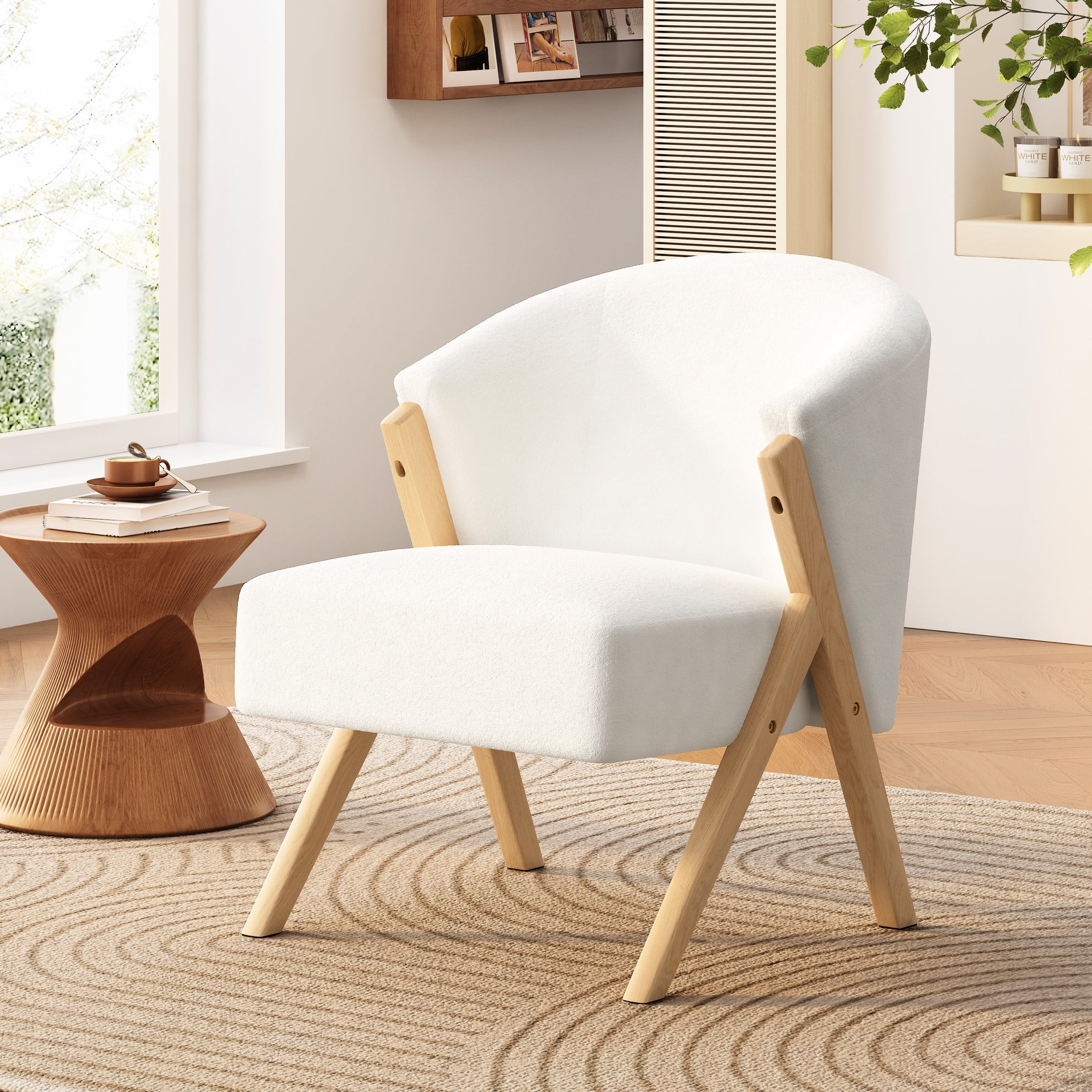 Minimalist Lounge Chair With Airy Fabric - Ergonomic, Stylish 23.17 In ...