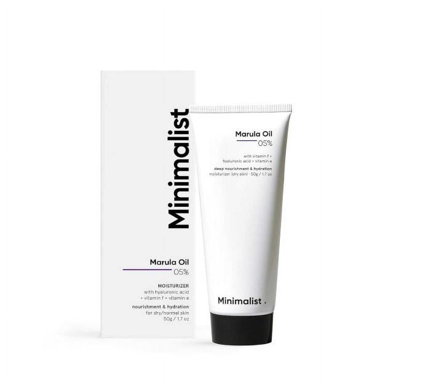 Minimalist Marula Oil 5% Face Moisturizer For Dry Skin With Hyaluronic ...