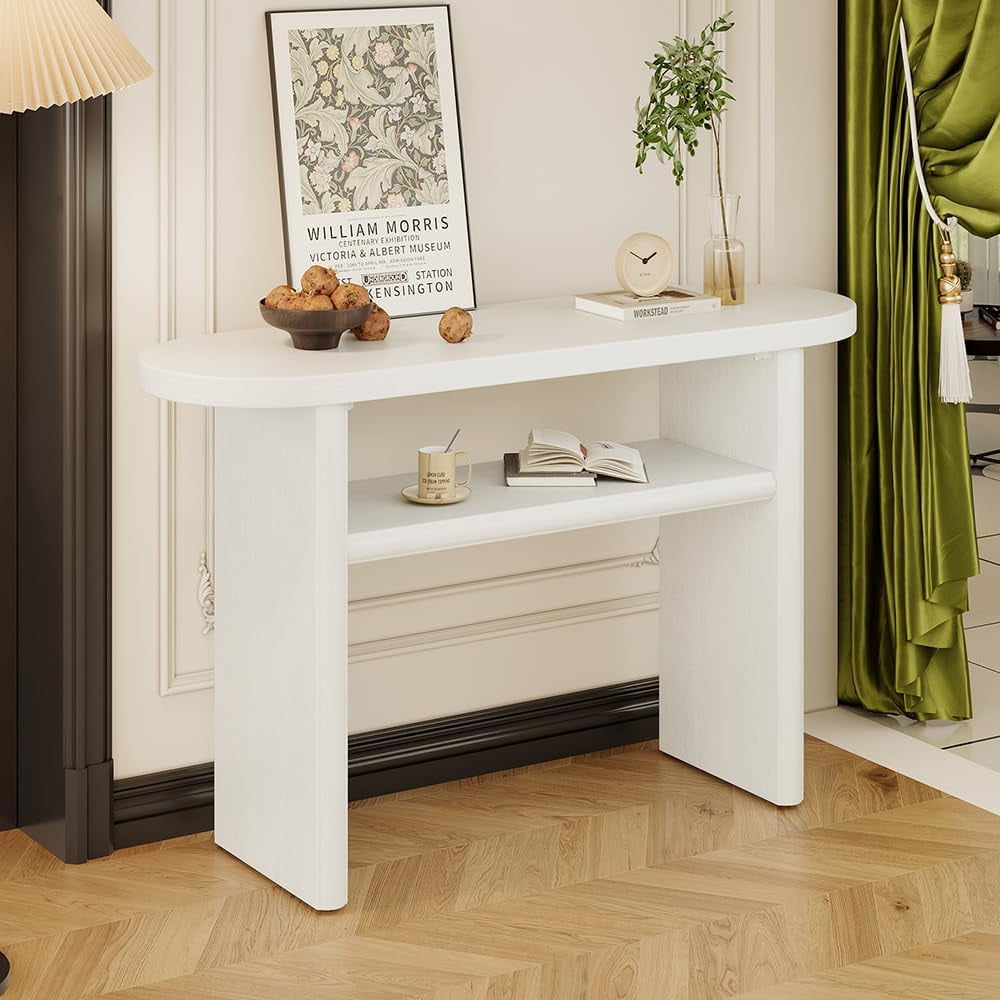 Minimalist Modern Sofa Table with Wood Frame for Living Room/Hallway ...
