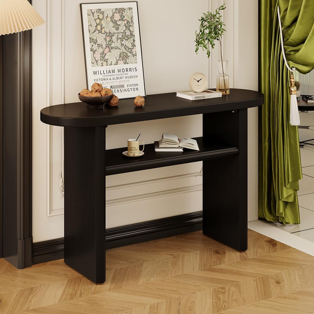 Minimalist Modern Sofa Table with Wood Frame for Living Room/Hallway ...