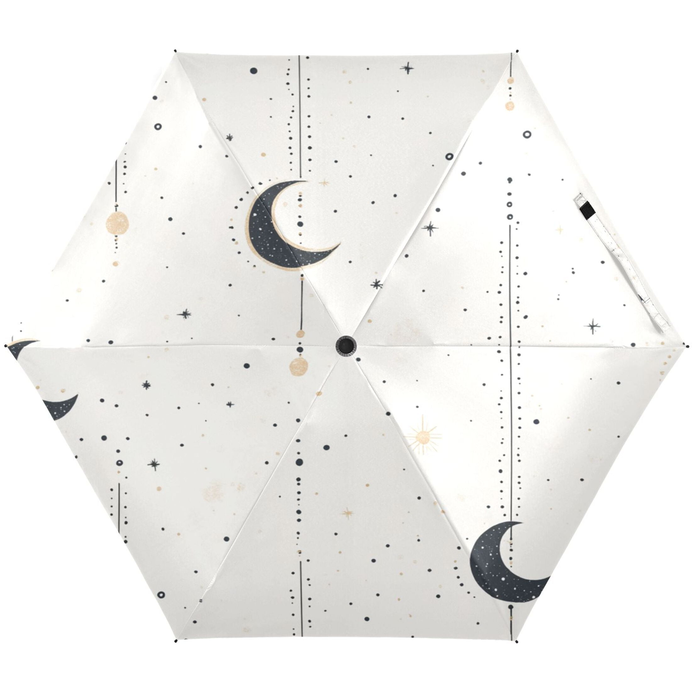 Minimalist Moon Pattern Umbrellas for Sun Auto Open Close UV50 ...