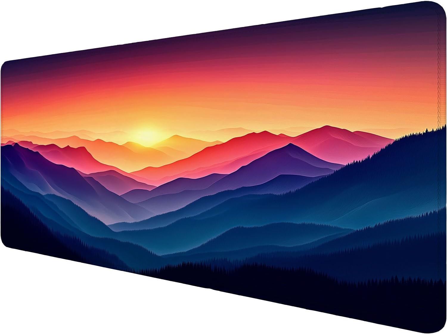 Minimalist Mountain Landscape Desk Pad Mouse Pad 31.5 x 11.8 Inch ...