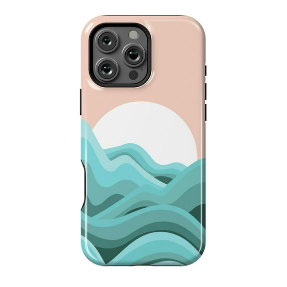 Minimalist Ocean Waves Stylish Phone Case Compatible with iPhone 11 12 ...