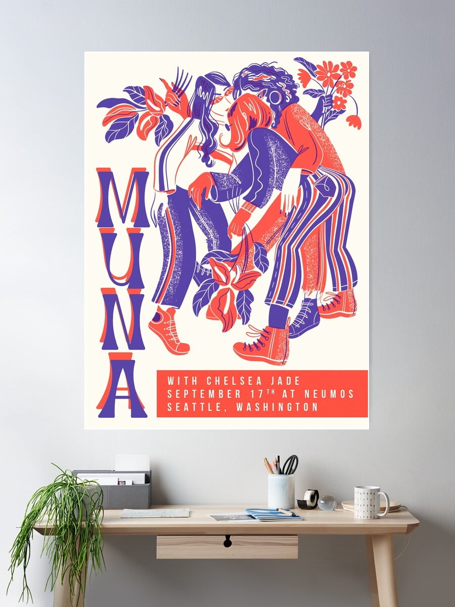 Minimalist Of Muna Girls Poster Wall Art, Modern Wall Decor For Living Room Bedroom, 12x18 ...