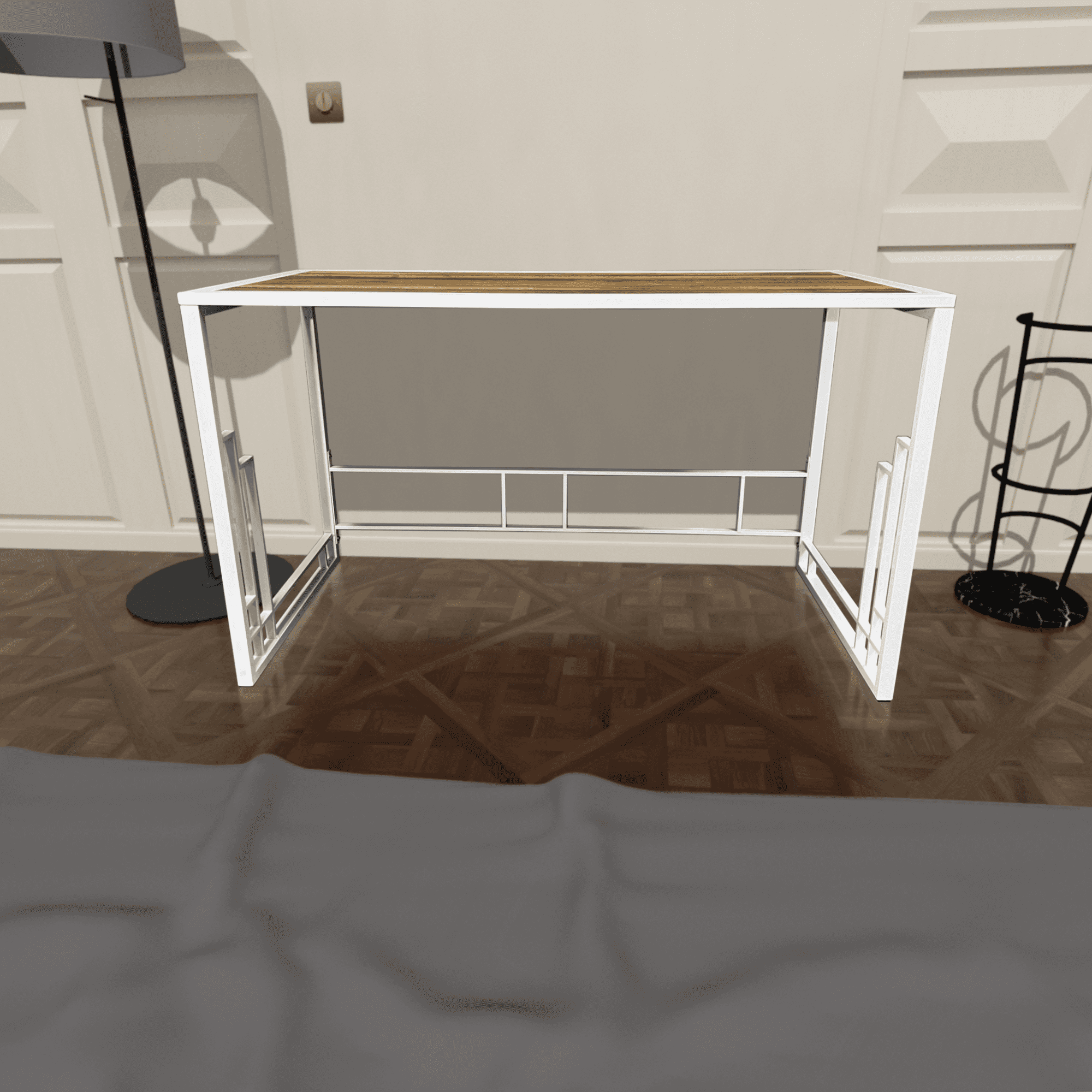 Minimalist Office Desk with Sturdy Metal Legs - Walmart.com