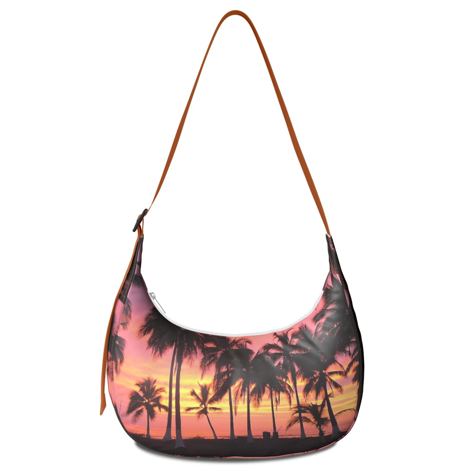Minimalist Palm Tree Crossbody Bag for Women Tropical Paradise Corduroy ...