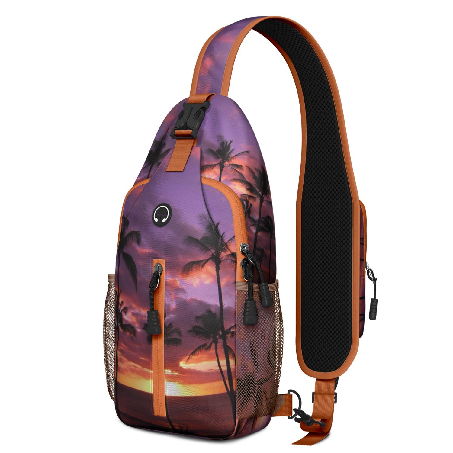 Minimalist Palm Tree Sling Backpack – Tropical Paradise Inspired ...