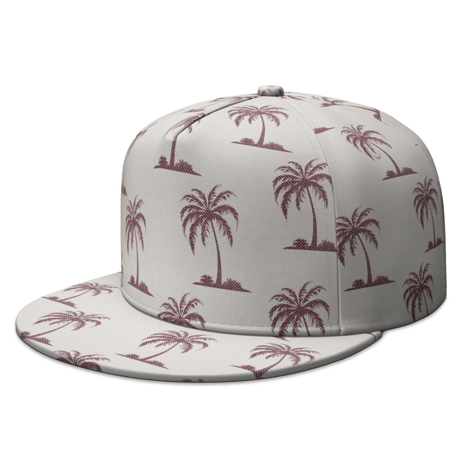 Minimalist Palm Tree Trucker Hat - Trendy Flat Visor Cap for Casual ...
