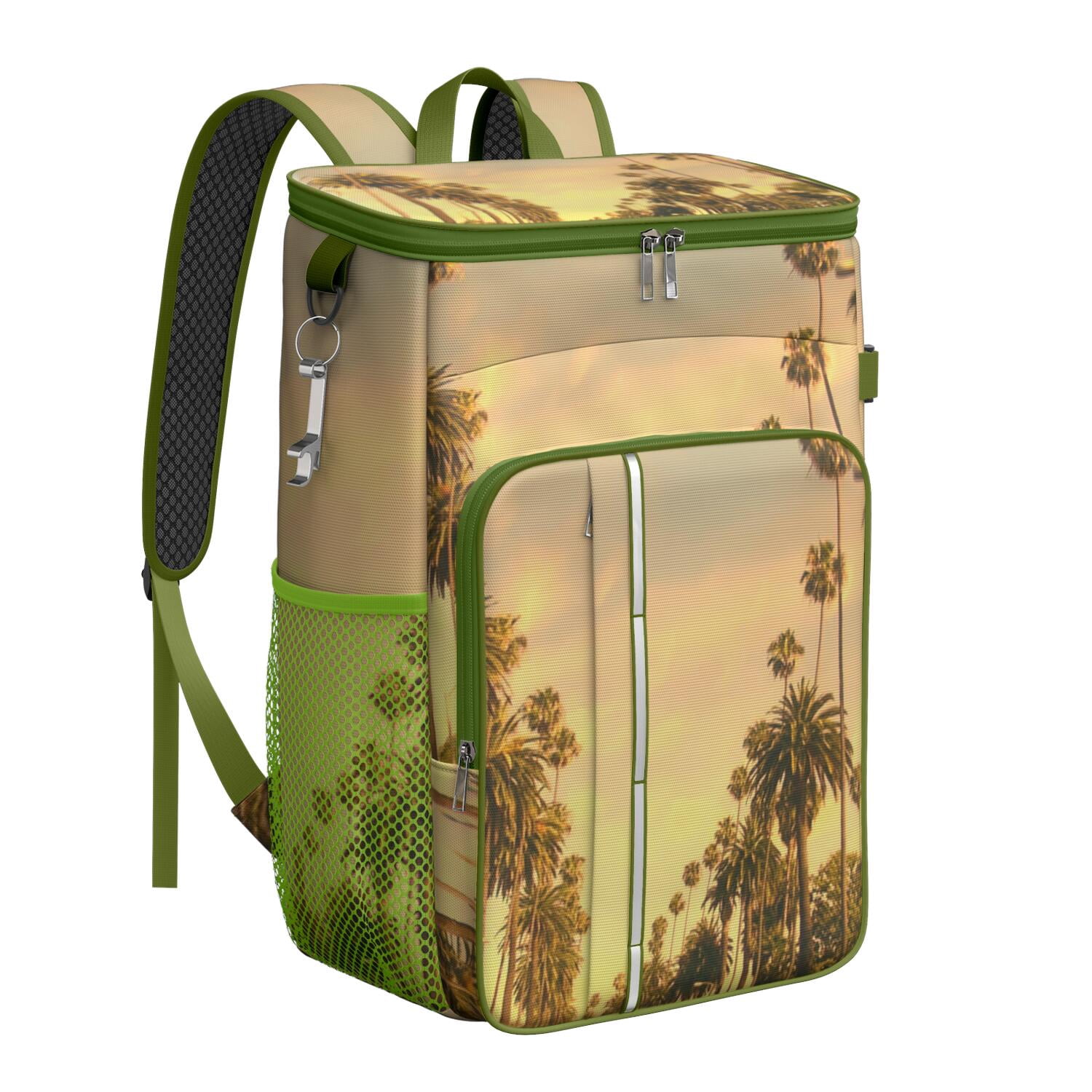Minimalist Palm Tree & Vibrant Tropical Cooler Backpack - 20L Insulated ...