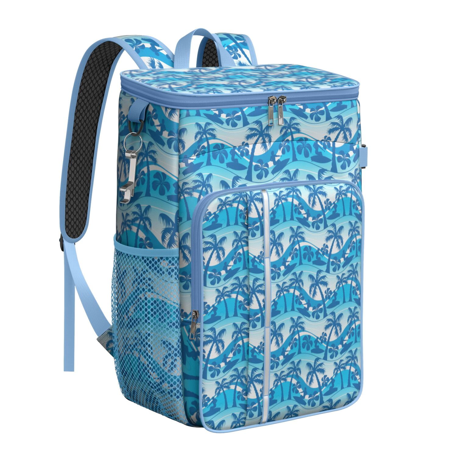 Minimalist Palm Tree & Vibrant Tropical Cooler Backpack - 20L Insulated ...
