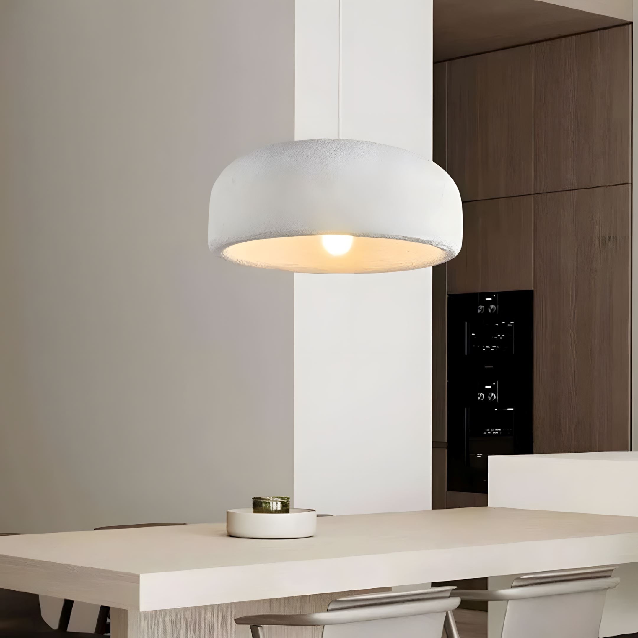 Minimalist Pendant Lamp-Japanese Organic Dome Elegant Ceiling Light ...