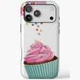 Minimalist Pink Frosted Cupcake, Cute Sweet Dessert Pastry P622 Phone ...