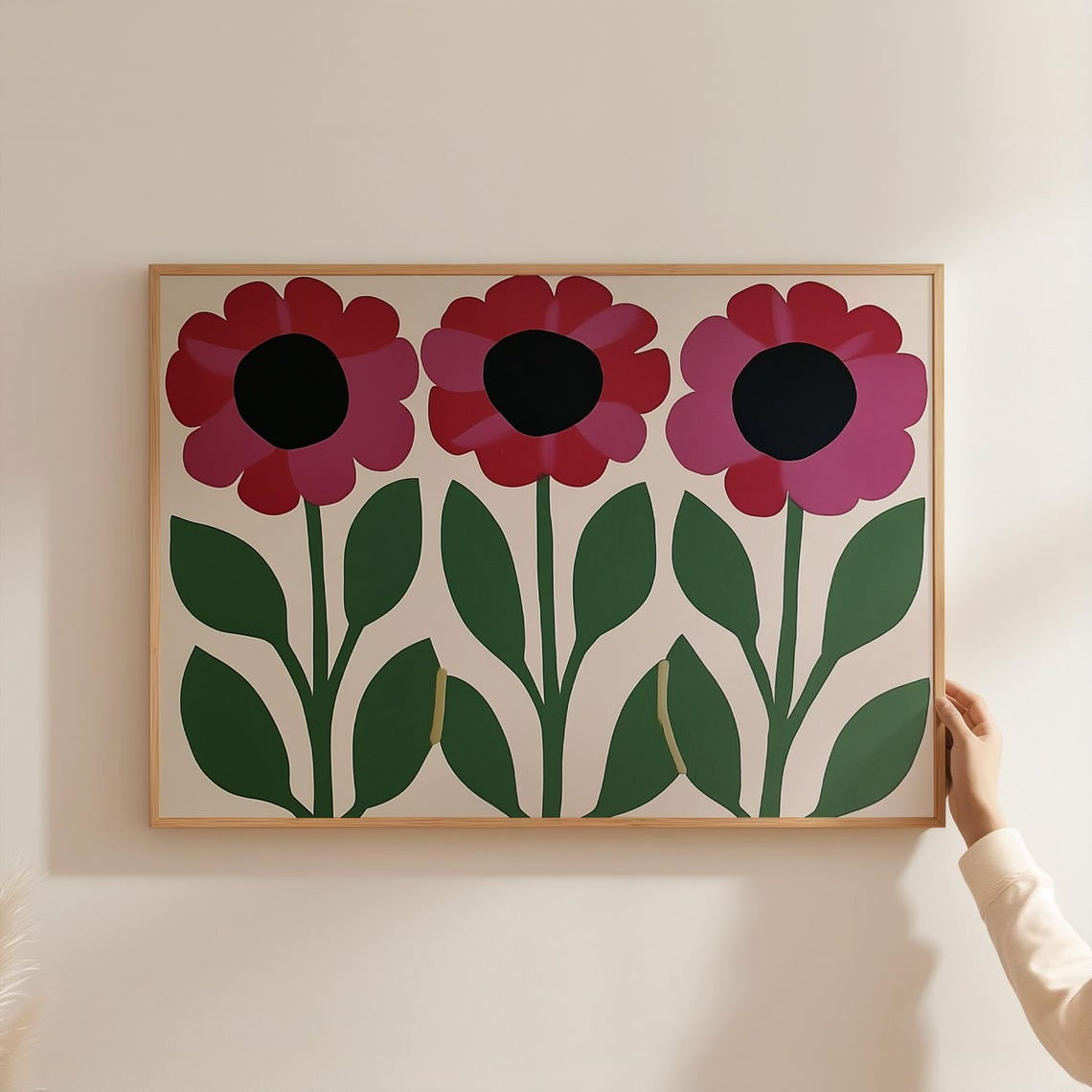 Minimalist Poppy Flowers Printable Wall Art Mid Century Modern Home ...