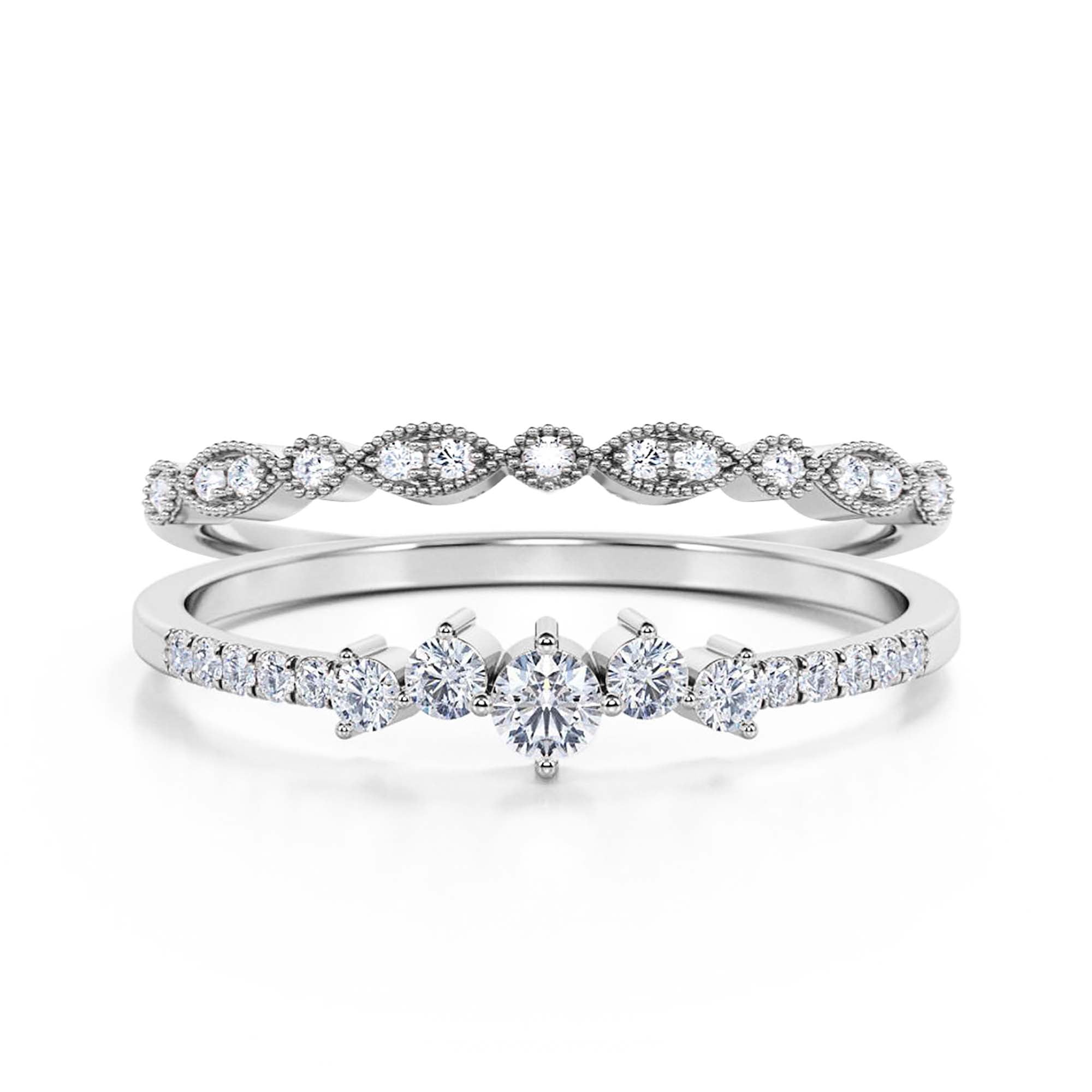 Minimalist Promige Ring 1.10 Carat Round Cut Diamond Moissanite Cheap ...