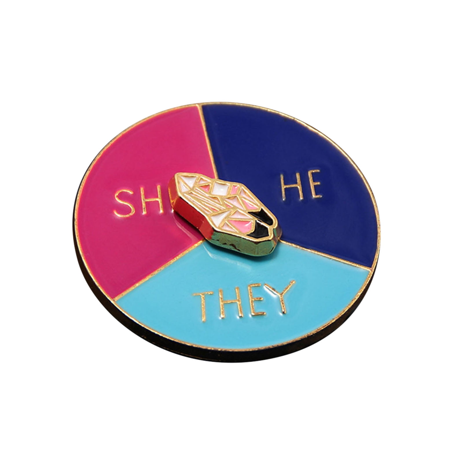 Minimalist Pronoun Badges Pins Gender Identity Brooch Button He She ...