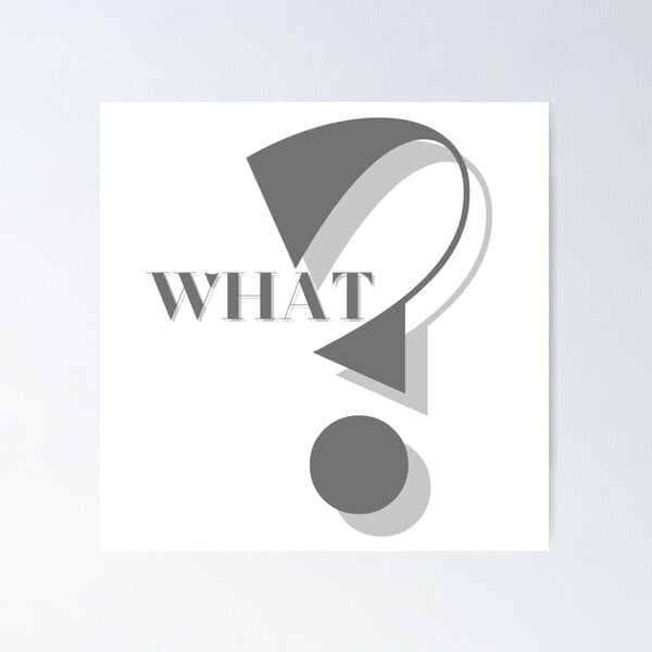Minimalist Question Mark Typography Design Poster Wall Art, Modern Wall ...