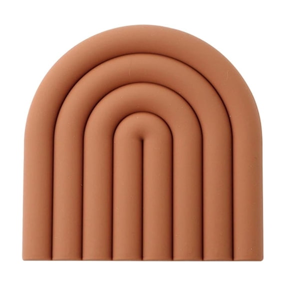 Minimalist Rainbow Silicone Trivet Mat, Heat Resistant Non-Slip Coaster ...
