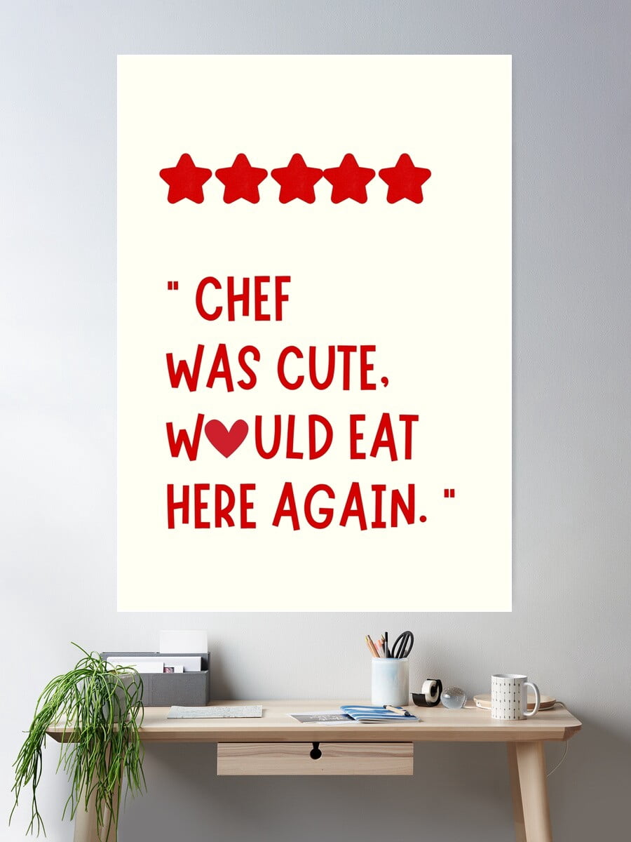 Minimalist Red Heart Kitchen Cooking Quote Aesthetic | Wall Art ...