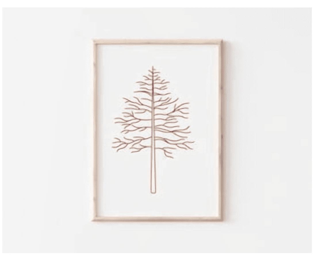 Minimalist Red Tree Instant Winter Poster Home Decor Office Wall Art ...
