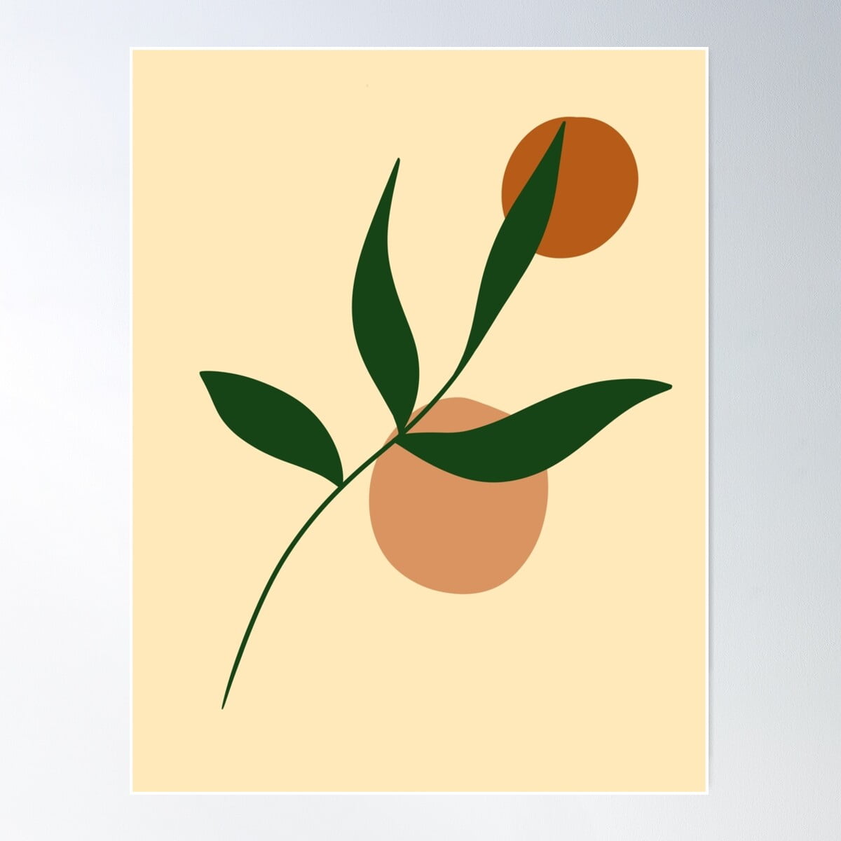 Minimalist Sapling Poster Wall Art, Modern Wall Decor For Living Room ...