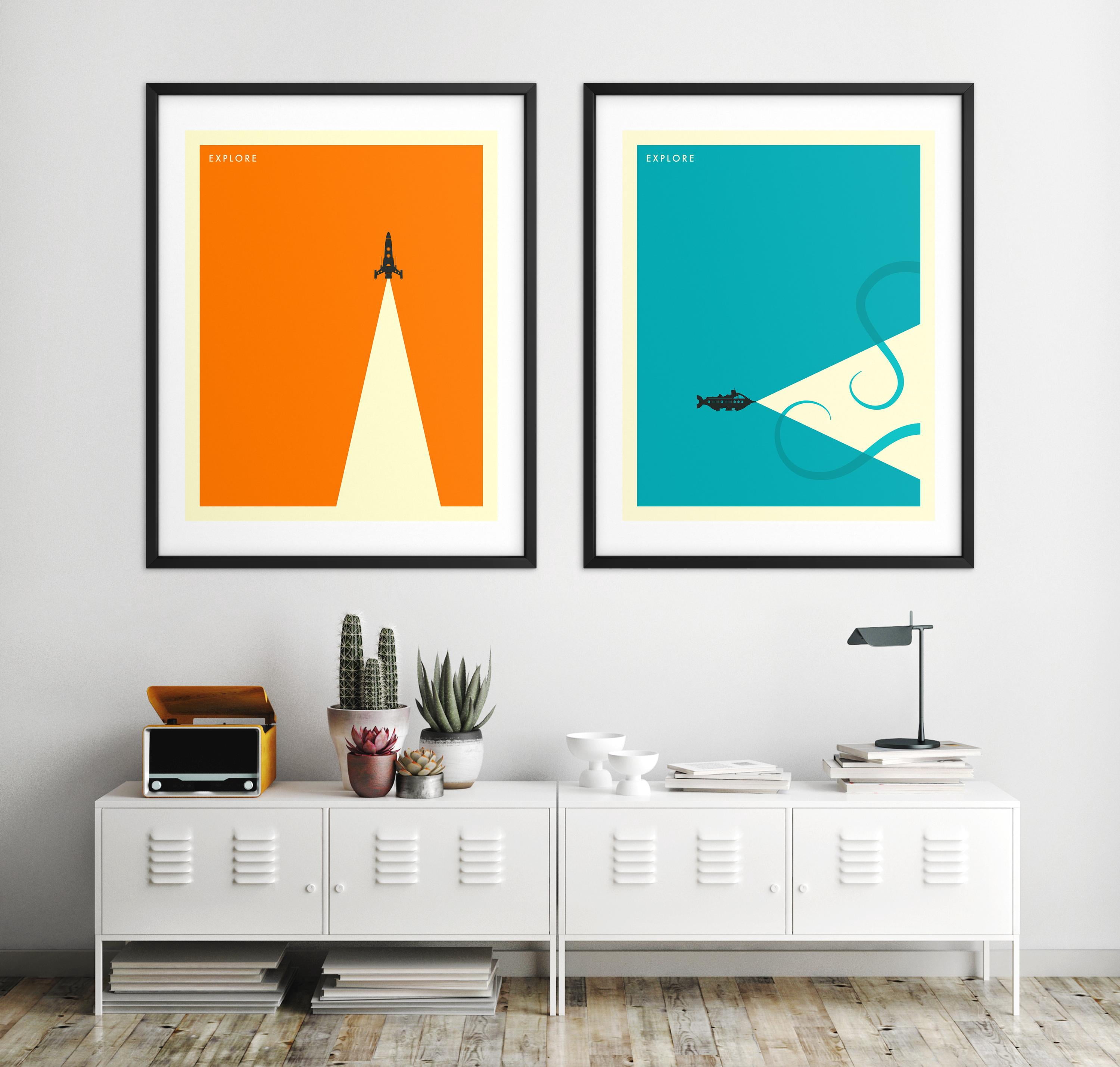 Minimalist Sci-Fi Travel Posters (Giclée Fine Art Prints) EXPLORE ...