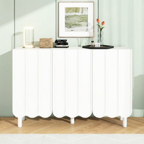 Minimalist Shoe Cabinet | Wave Doors for Visual Appeal in Hallway ...
