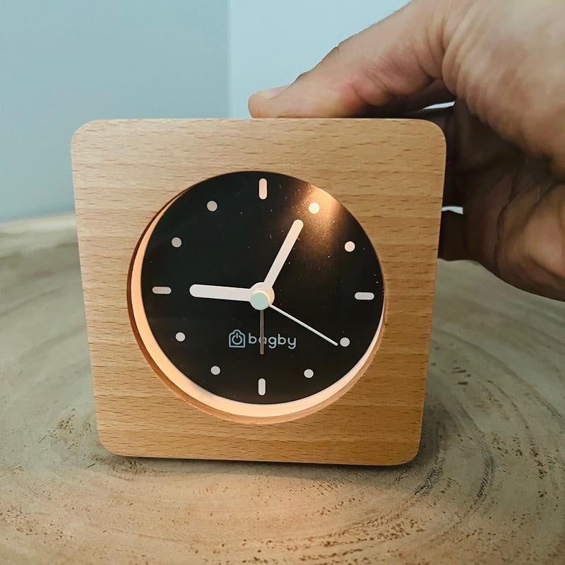 Minimalist Silent Digital-Free Alarm Clock Natural Decor Wooden Wood ...