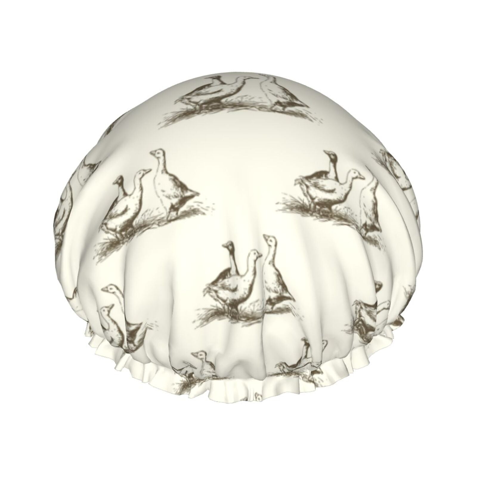 Minimalist Sketch Cute Duck Shower Cap, Reusable Bath Hair Hat for all ...