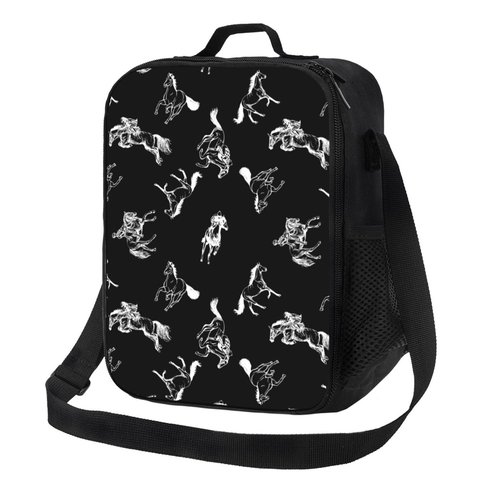 Minimalist Sketch Knight Horse Lunch Box for Women Men, Insulated Lunch ...