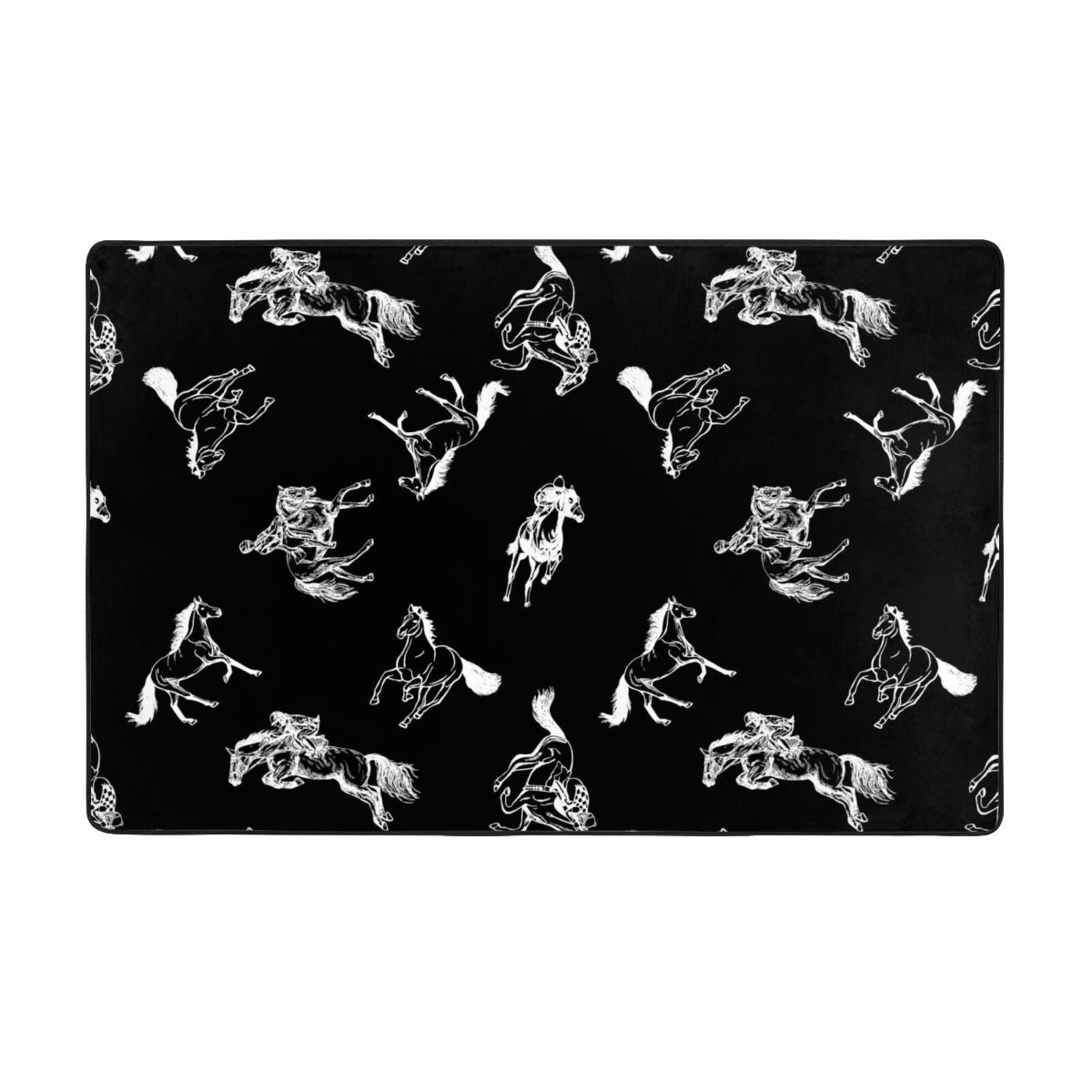 Minimalist Sketch Knight Horse Universal Door Mat Indoor Entrance, 60× ...