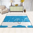 Minimalist Sky with White Clouds 80''x58'' Extra Large Plush Memory ...