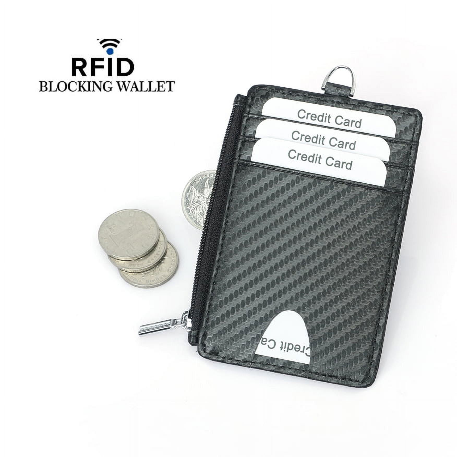 Minimalist Slim Wallet Genuine Leather Front Pocket RFID Blocking ...