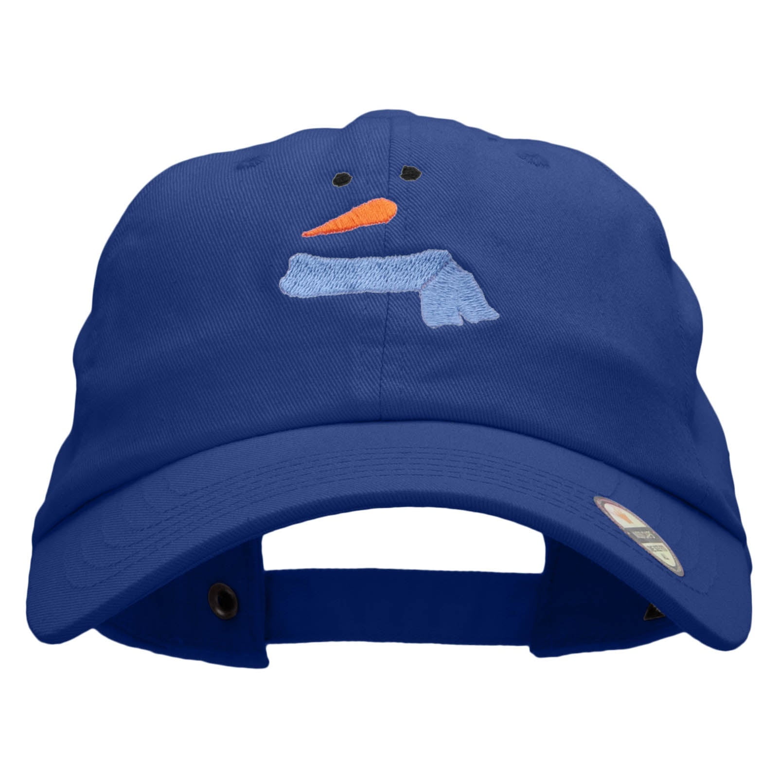 Minimalist Snowman Embroidered Washed Cap - Royal OSFM - Walmart.com