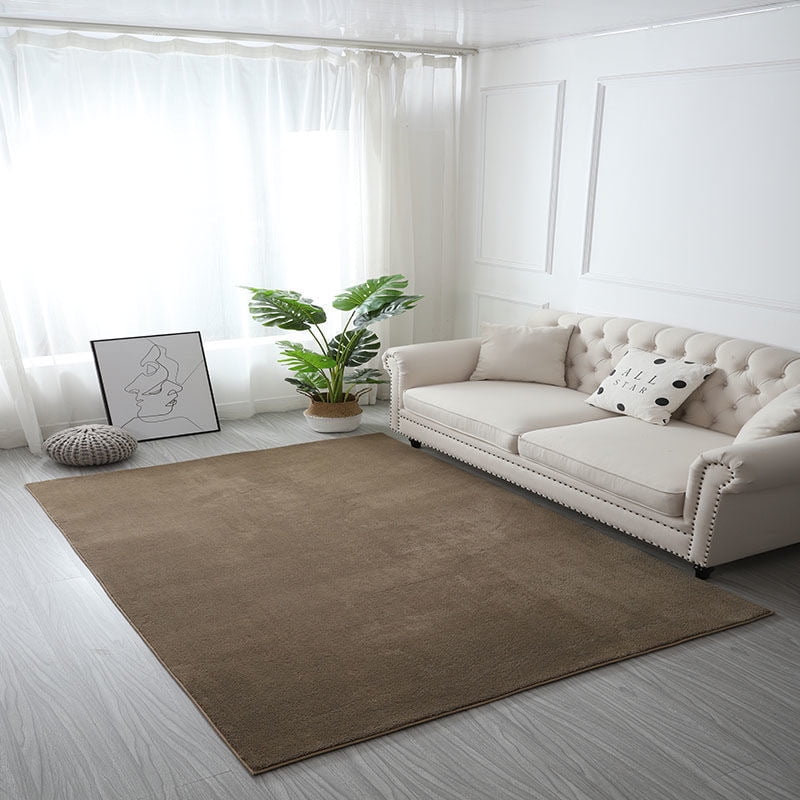 Minimalist Solid Color Shaggy Carpet Living Room ration Home Carpets ...