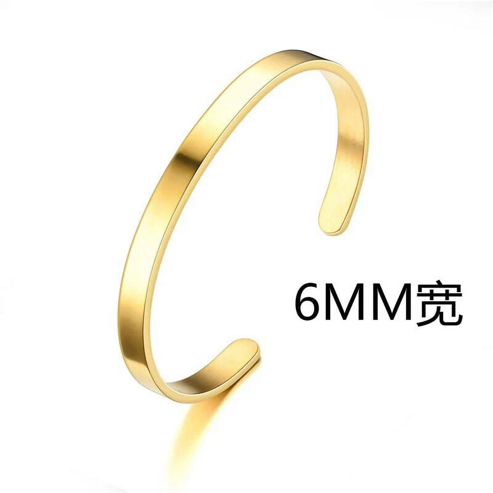 Minimalist Stainless Steel Bangle For Men 4mm 6mm 8mm Width Opending ...