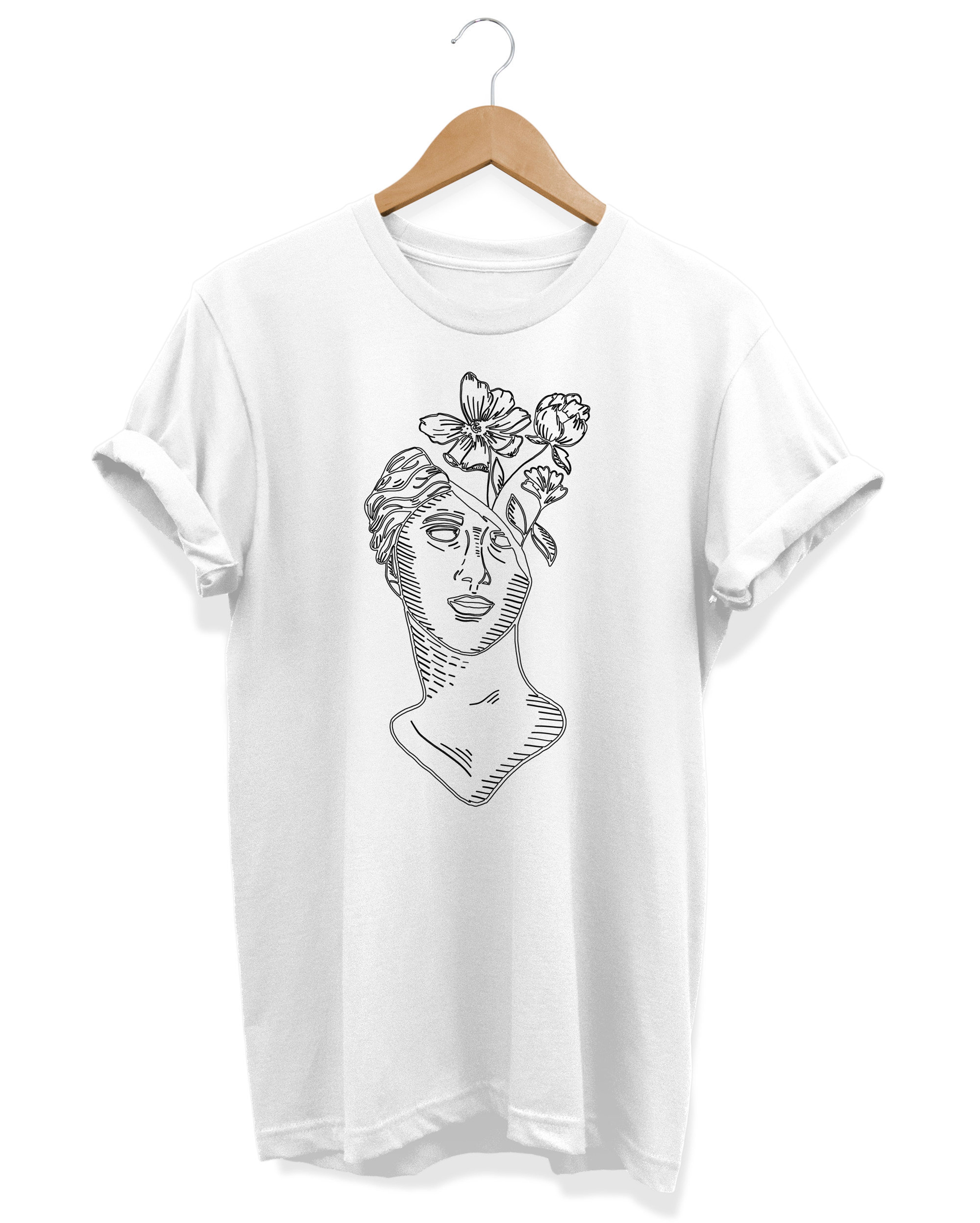 Minimalist Statue Shirt | Line Art Contemporary Design Tee ...