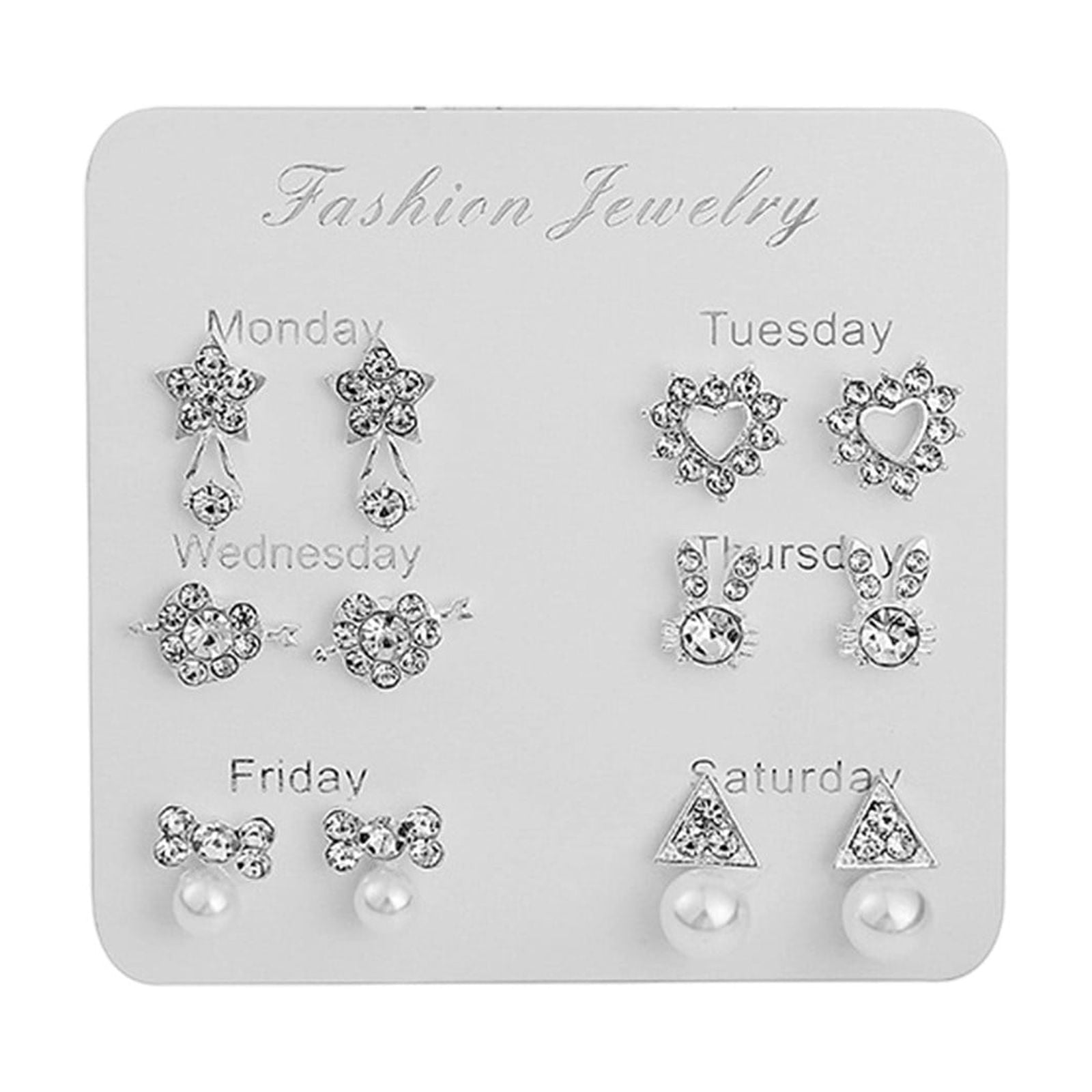 Minimalist Sterling Silver Stud Earrings Set for Women, Flat Back ...