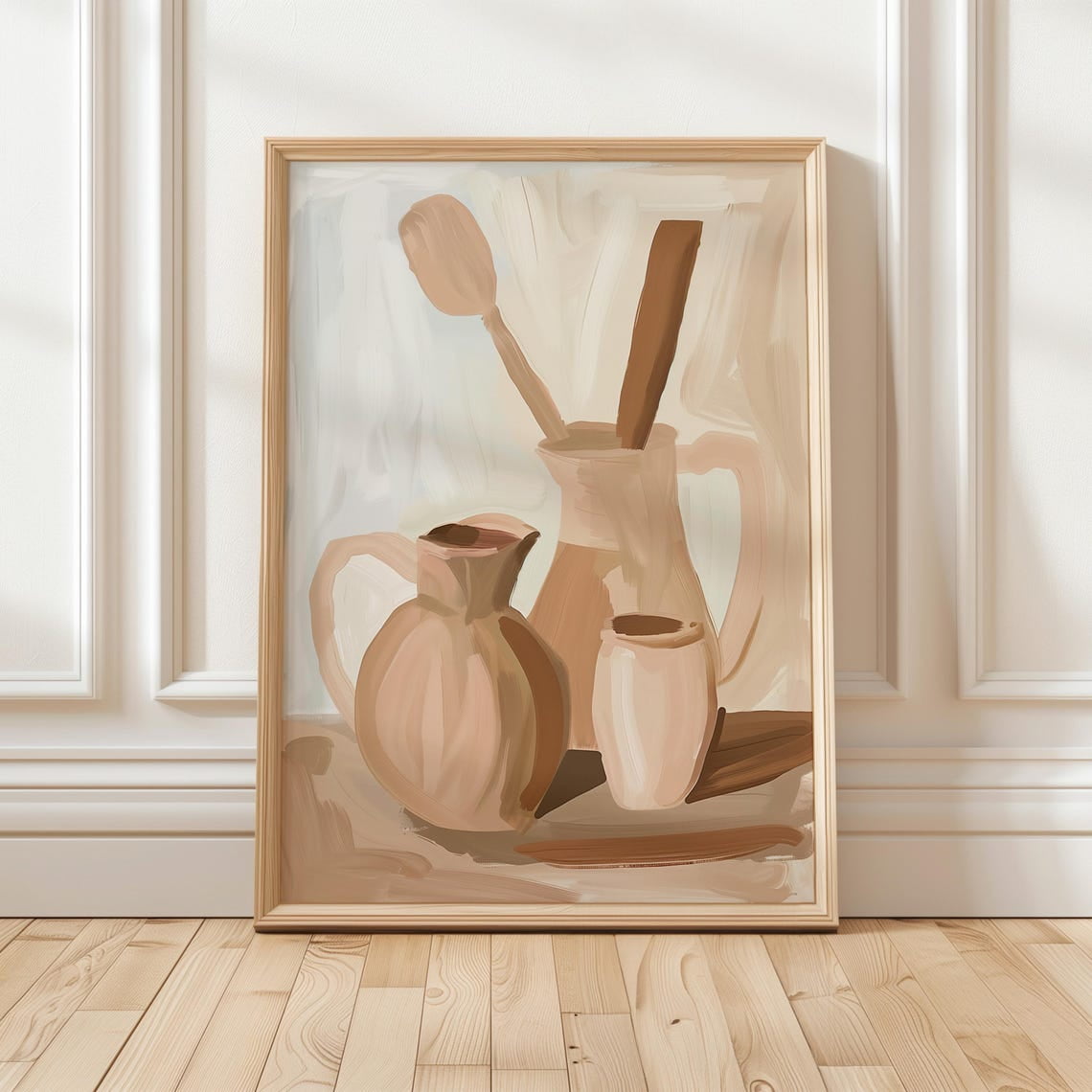 Minimalist Still Life Art Print, Neutral Toned Kitchen Decor, Abstract ...